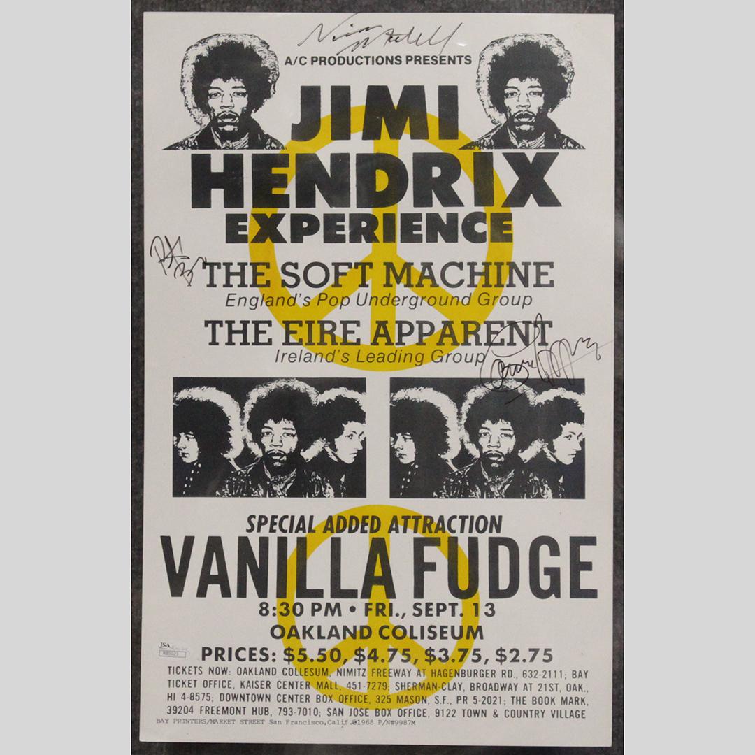 Jimi Hendrix / Vanilla Fudge Poster with Autographs - Oct 28, 2019 ...