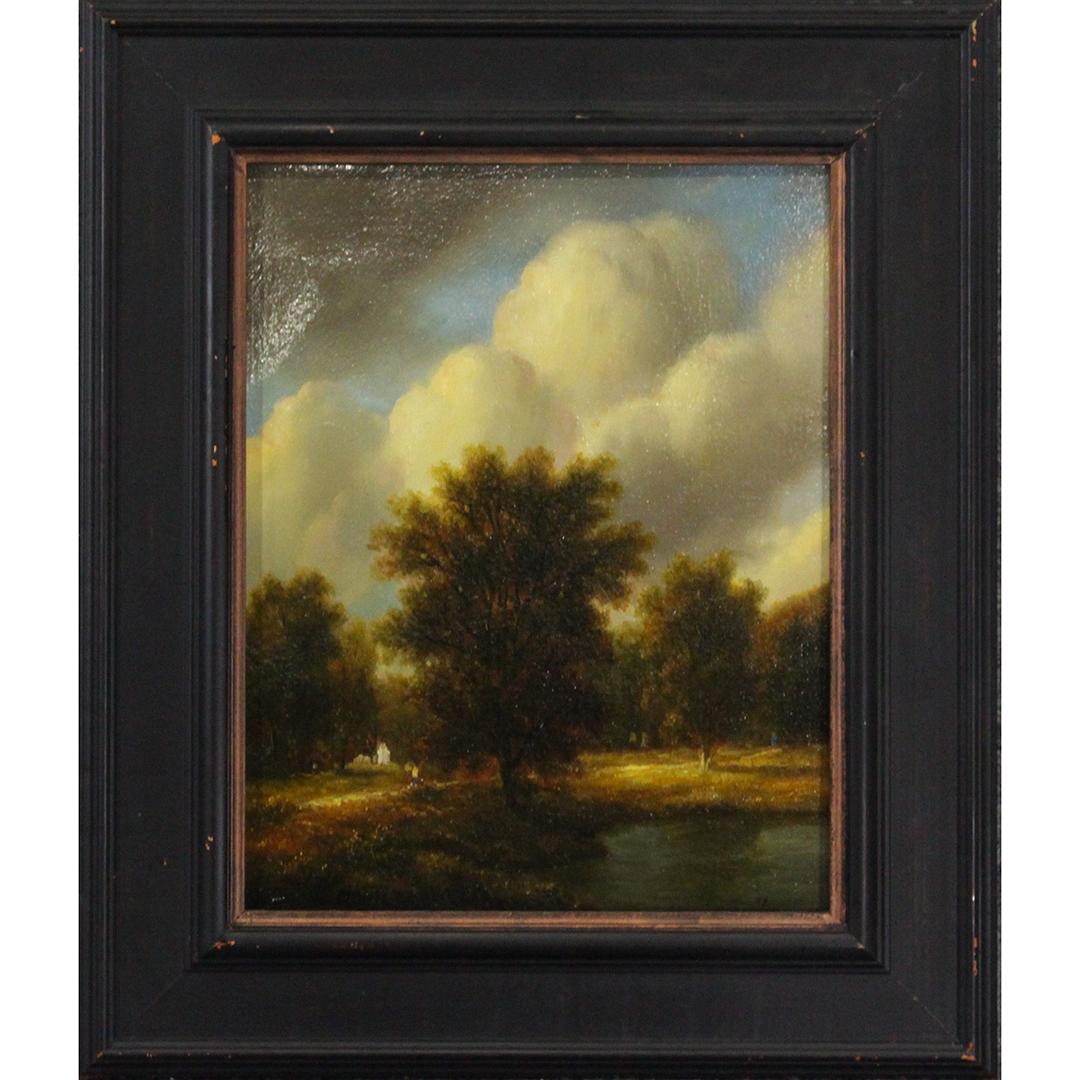 Thomas Locker [1937 2012] Oil/c Tree By Pond