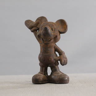 Mickey Mouse Cast Iron Coin Bank.