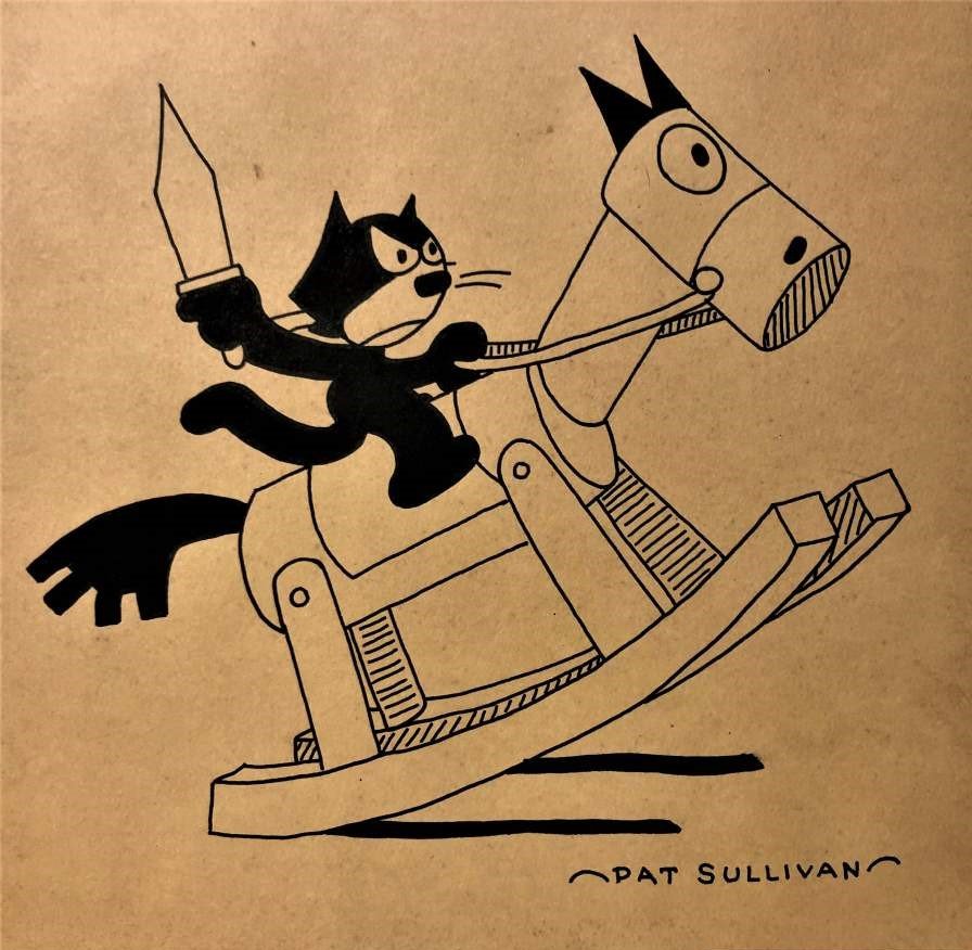 PAT SULLIVAN Pen & Ink Felix The Cat on Hobby Horse - Feb 03, 2020 ...