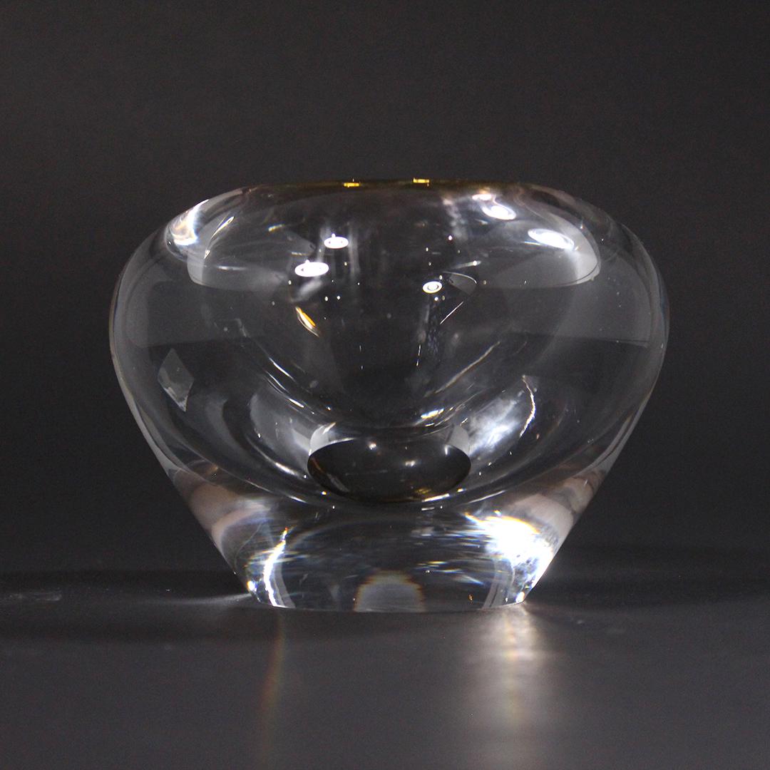 Evolution By Waterford Crystal Vase Orange Accented Rim