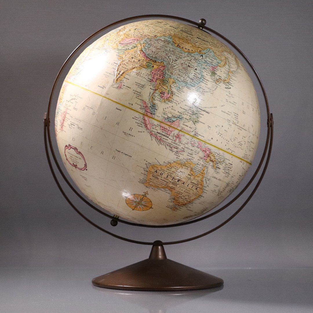 Vintage World Globe, Replogle Globes, Leroy M Tolman