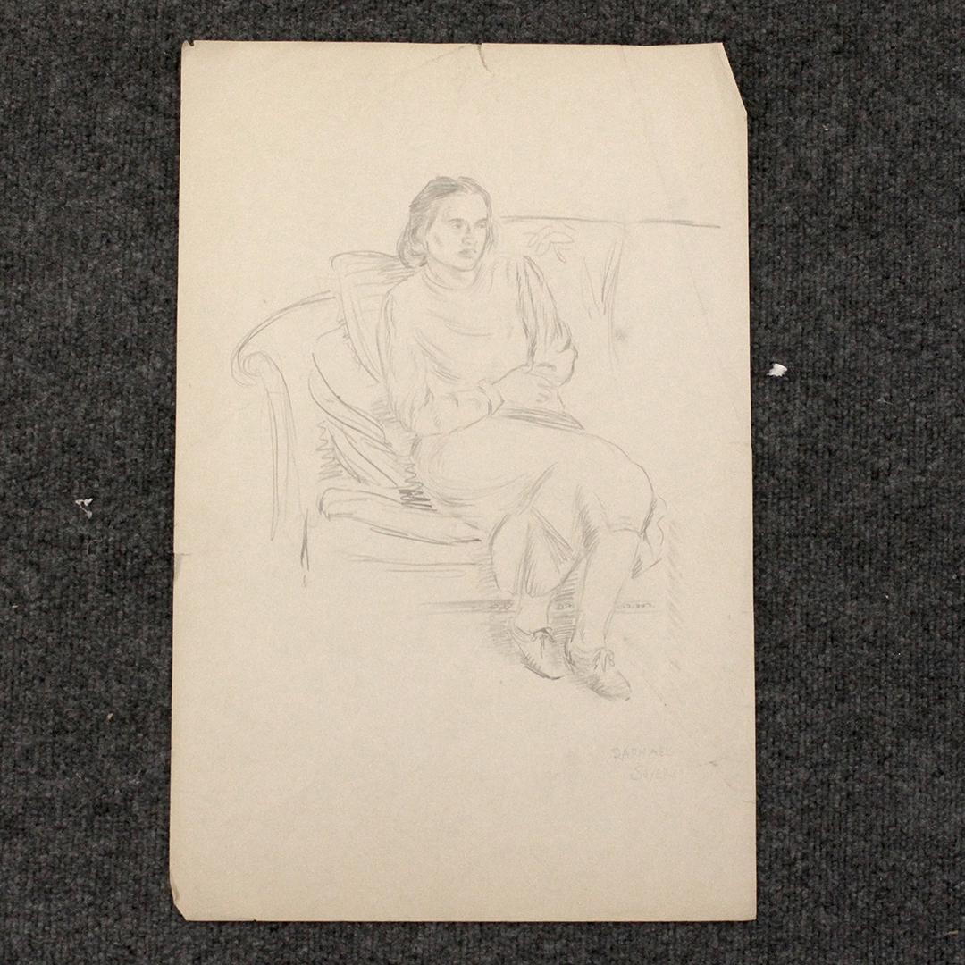 RAPHAEL SOYER 1899-1987 Drawing Woman Seated on Sofa - Jul 20, 2020 ...