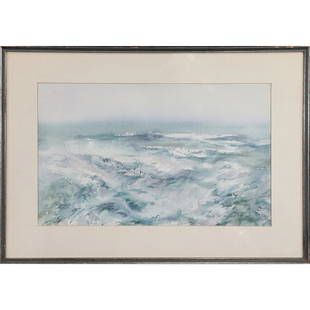 Irving Shapiro Aws Watercolor Painting Listed