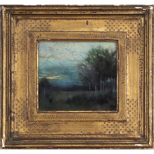 Steven Stelz Studios Painted Glass Plaque Signed