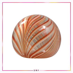Signed Polychrome Swirl Paperweight