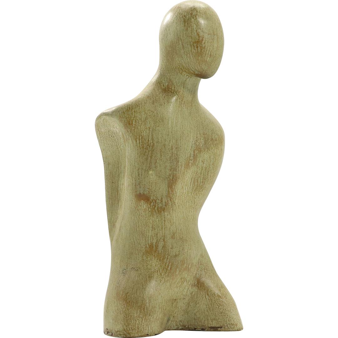 Mid Century Modern Figure Sculpture In Hard Composition