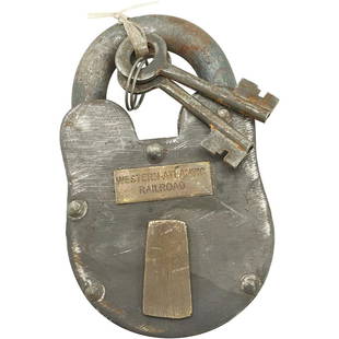 Brass Railroad Lock And Keys