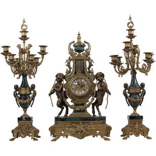 Imperial Franz Hermle Brevettato Figural Clock