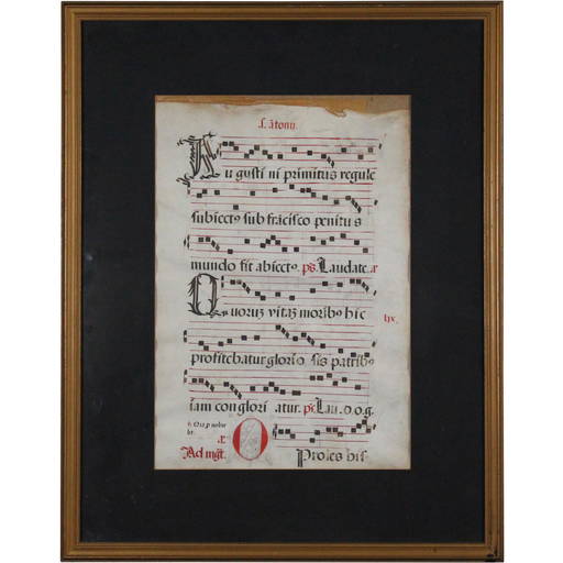 Framed Vintage Lithography Sheet Music