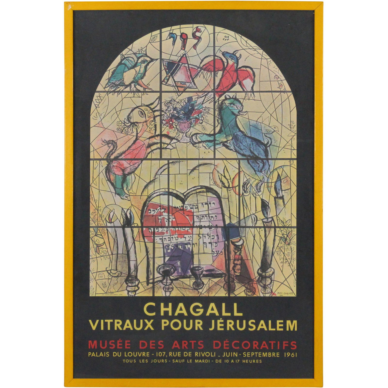 Chagall Exhibition Poster 1961 Vitroux Pour Jerusalem (#0220) on Sep 13 ...