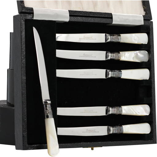 Set 6 Cromwell Sheffield England Steak Knives In Box