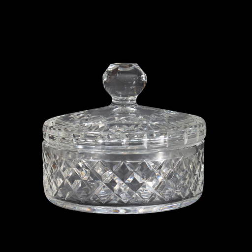 Waterford Cut Glass Crystal Round Dish With Cover