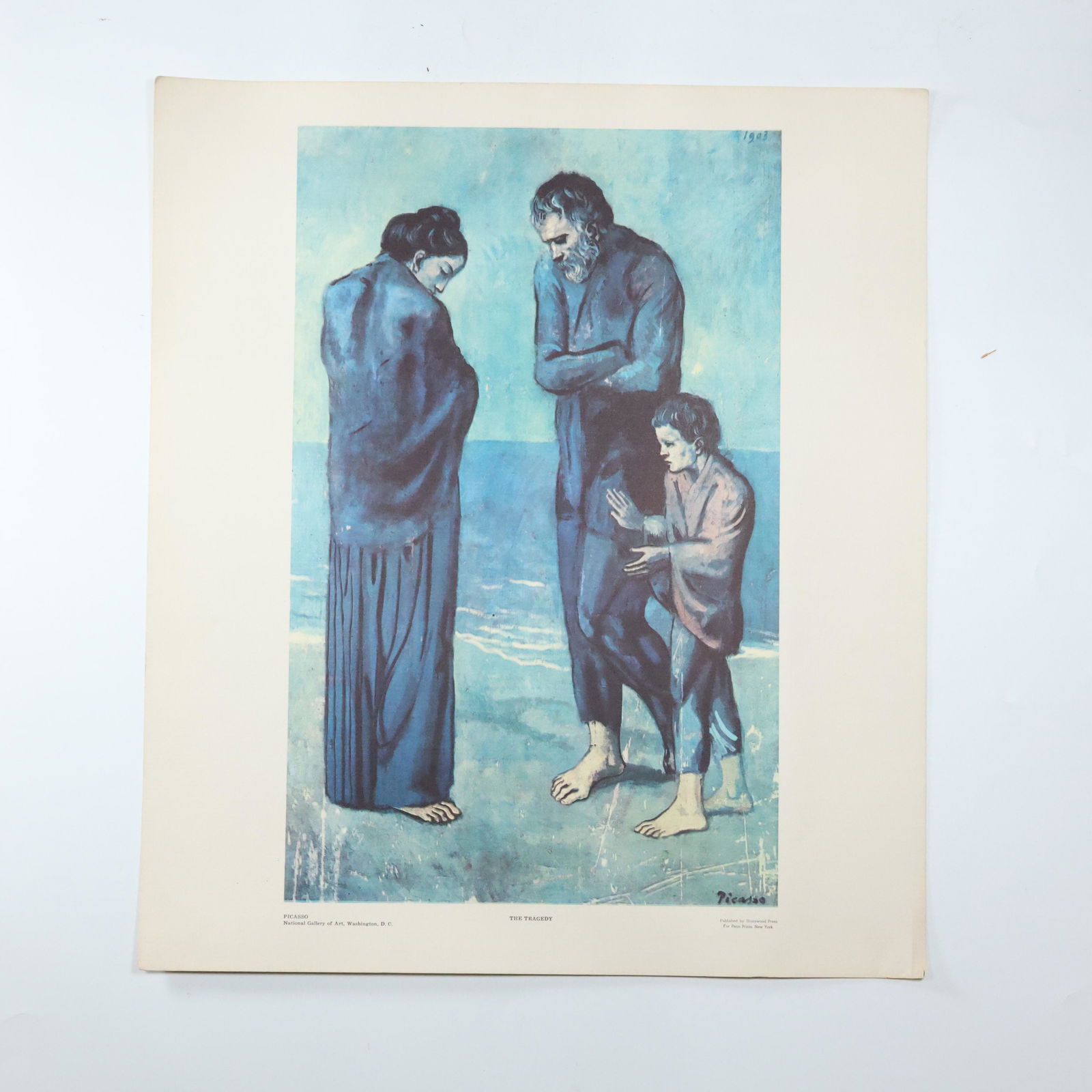 Pablo Picasso Vintage Lithograph "the Tragedy"