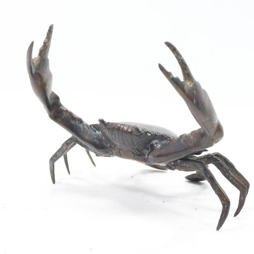 Bronze Crab Figure Statue Sculpture