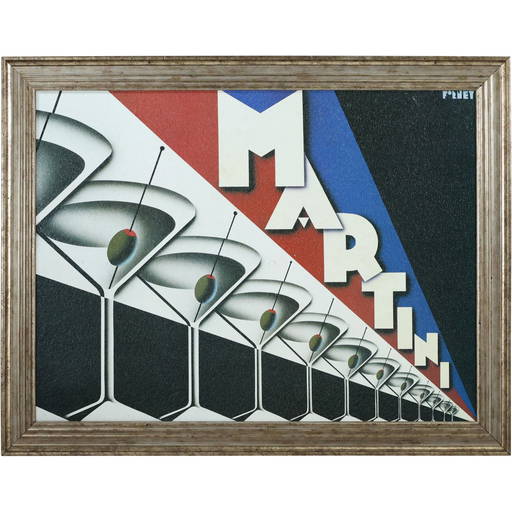 Steve Forney, Graphic Lithography Color Print "MARTINI" - Framed - Mar ...
