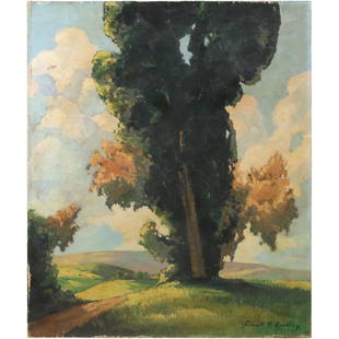 Original Frank Dudley Dunes Oil On Canvas