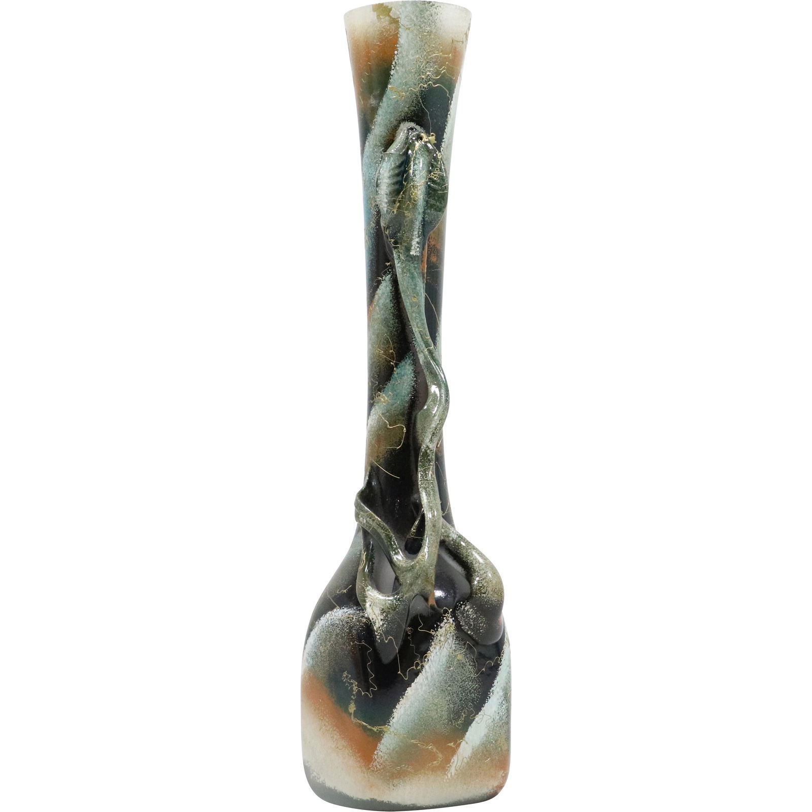 Unique Studio Art Glass SNAKE VASE 12.75 inches height (#0473) on Jun ...
