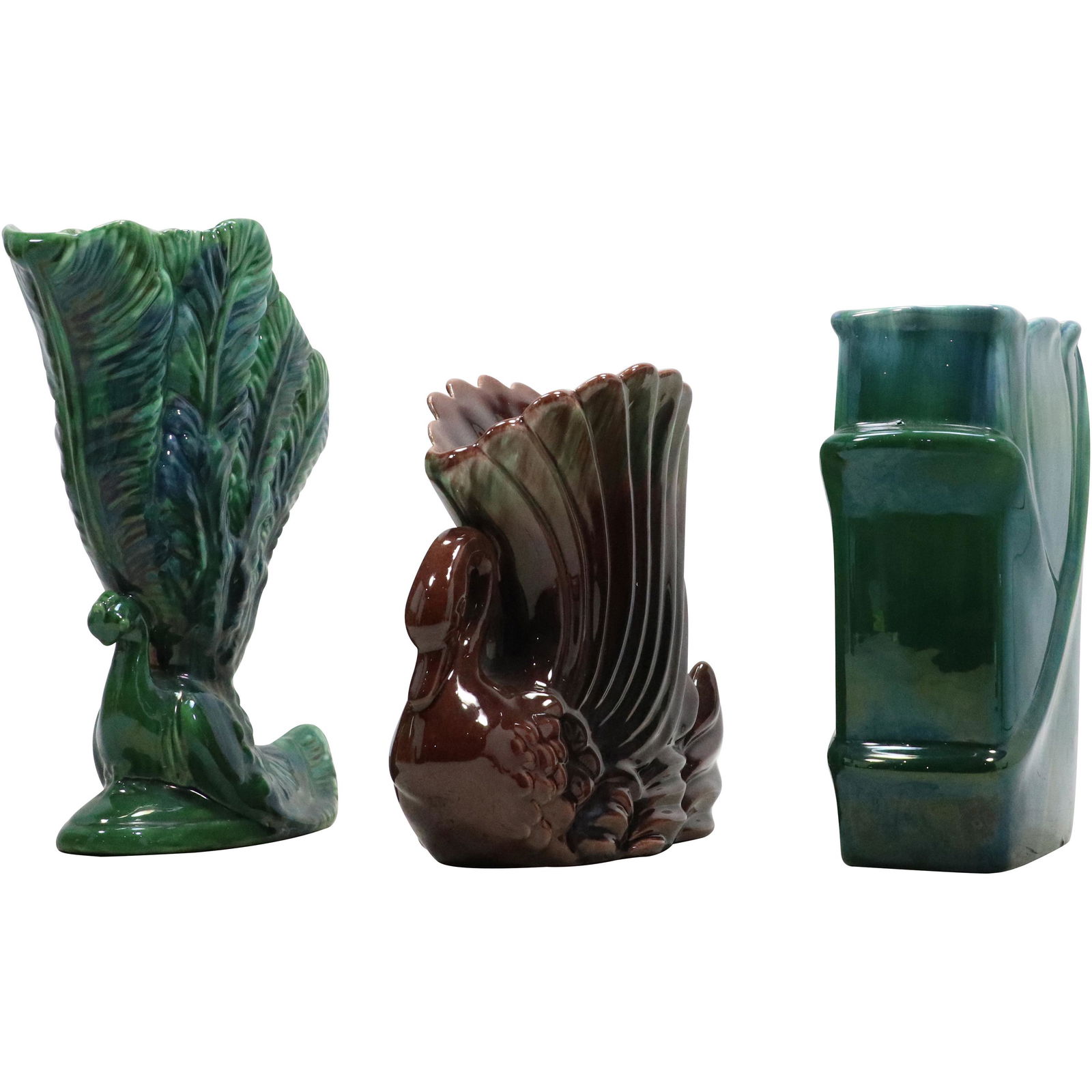 [3] Royal Haeger Green Glazed Ceramic Vases (#0172) on Jul 24, 2022 ...