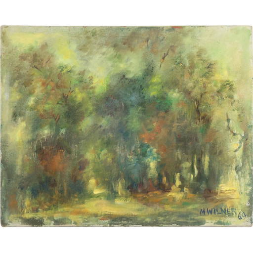 N Wilner 1969, Oil Painting On Canvas Modernism Landscape