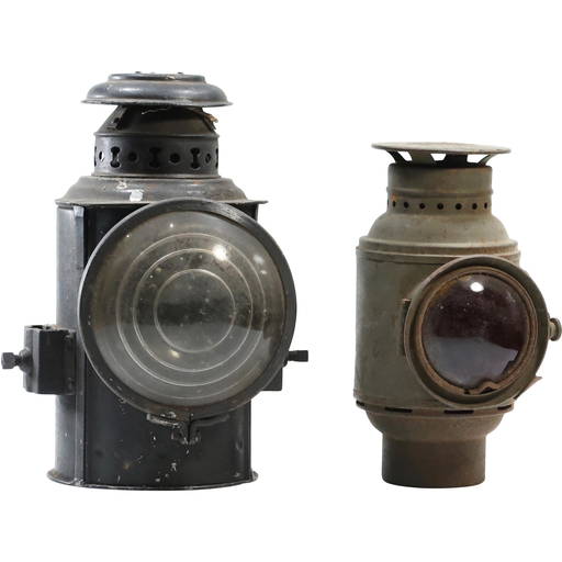 [2] Antique Railway Signal Lanterns