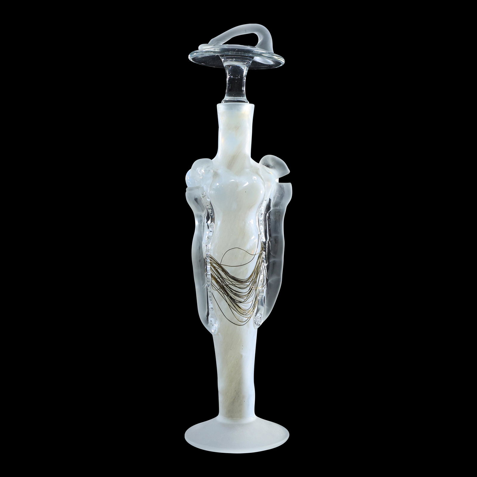 Elena Graure Manta Art Glass Woman Fashion Figure Perfume Bottle 12.5 ...