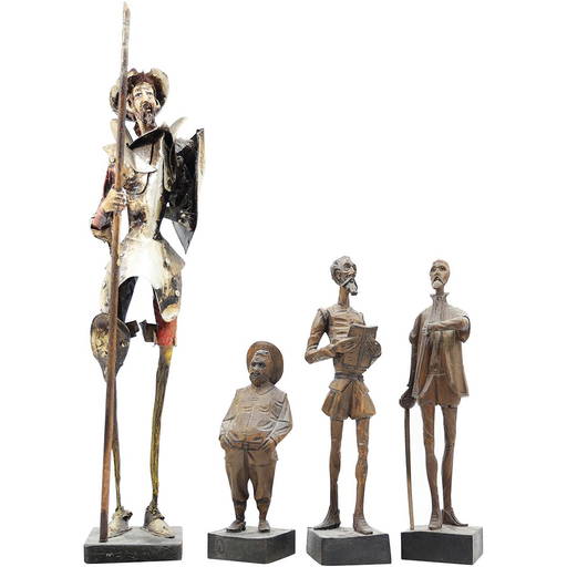[4] Assorted Carved Wooden Spanish Don Quixote Figures (#0121) on Jan ...