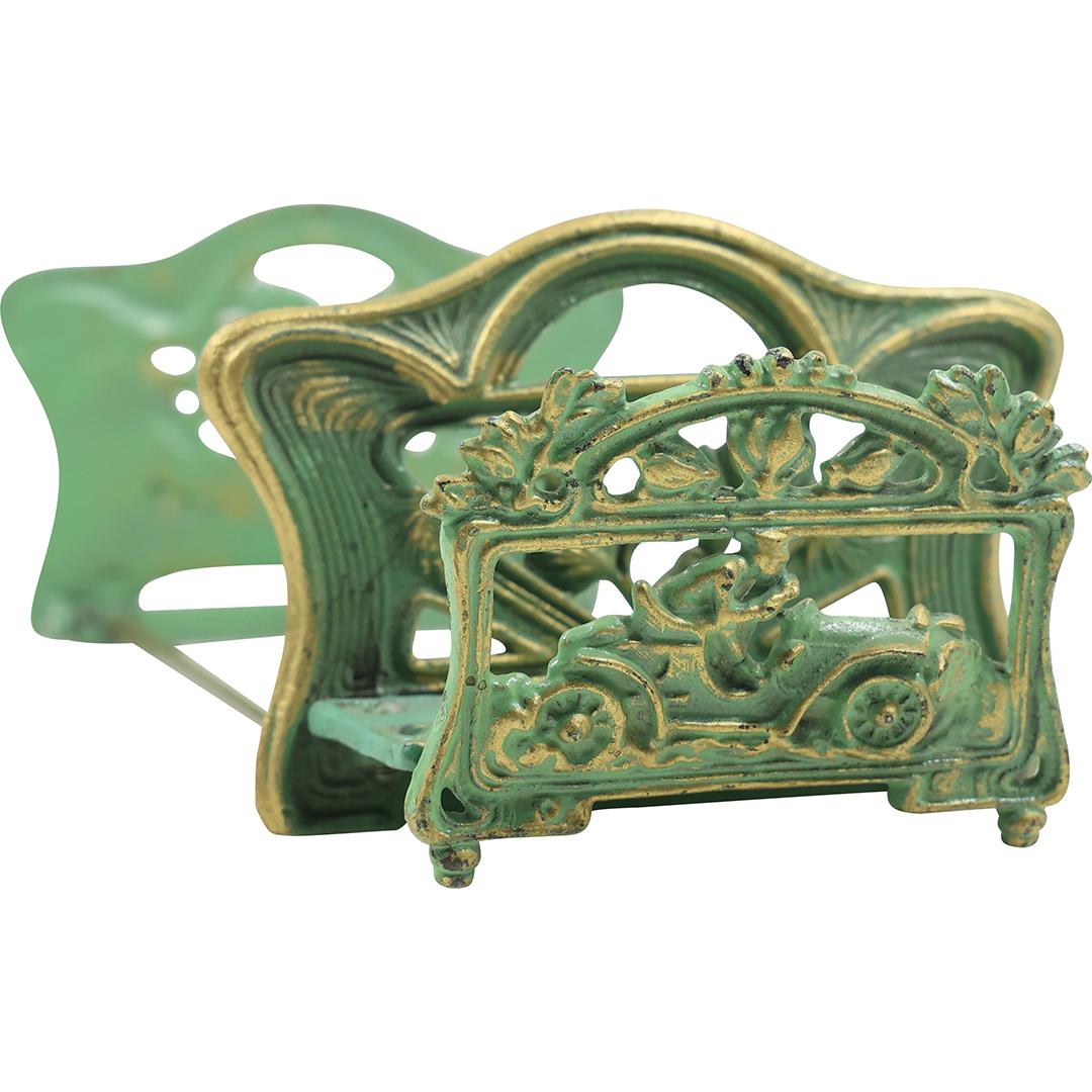 Vintage Brass Metal Expandable Book Rack Holder