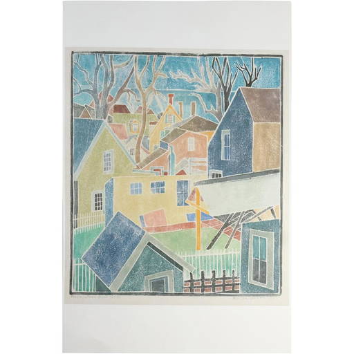 Blanche Lazzell 1927 PRINT Provincetown Back Yards, Signed in Plate ...