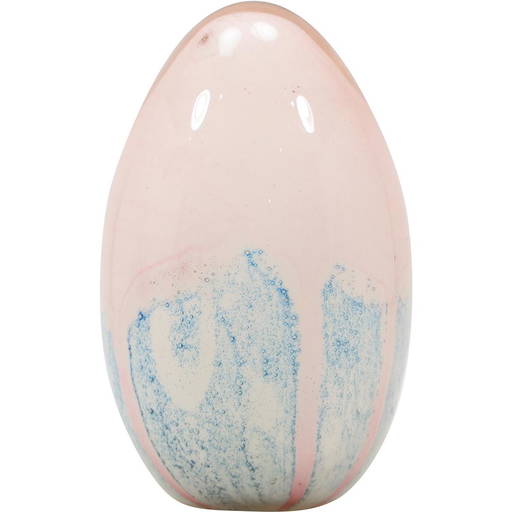 Canada Glassworks Art Glass Egg Figure Sculpture Original Label