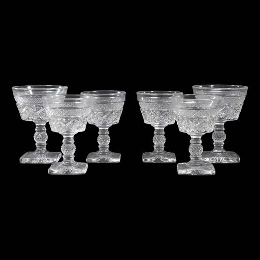 [6] Imperial Glass Cape Cod Crystal Glass Stemmed Sherbet Glasses ...