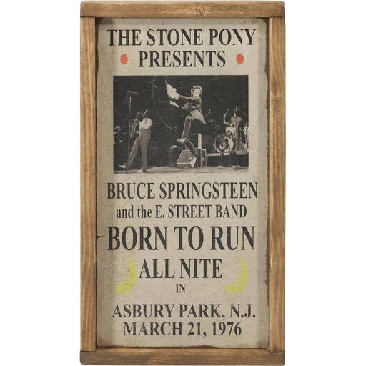 Novelty Printed Wood Sign: The Stone Pony Presents Bruce Springsteen ...
