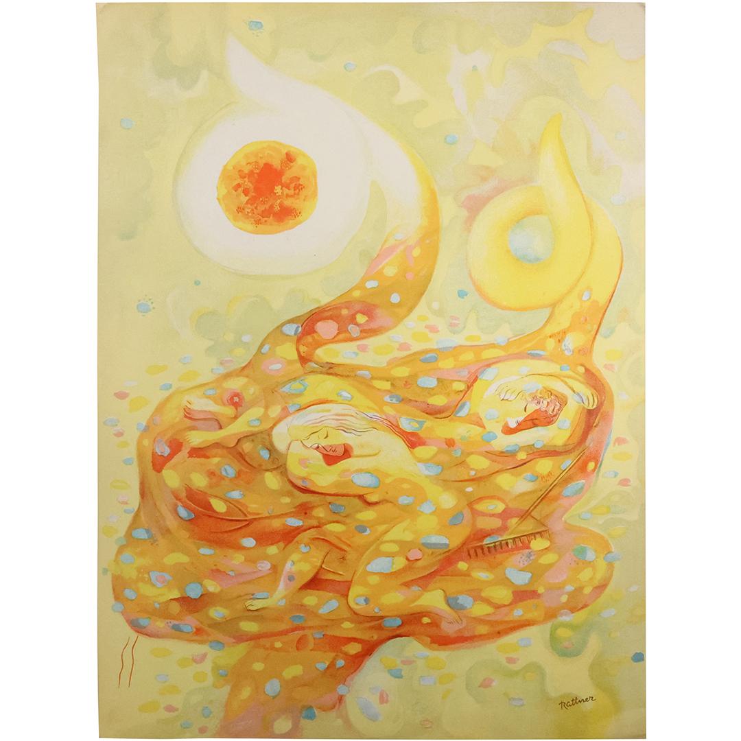 Abraham Rattner, 1938 Lithograph "Autumn" from Verve, Signed in Plate ...