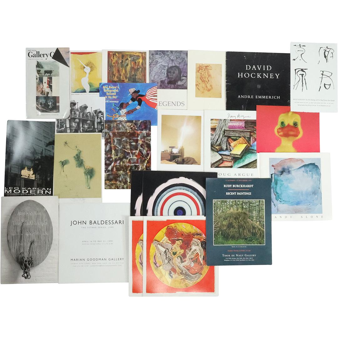 [20+] Assorted Gallery Exhibition Cards: David Hockney, Leo Kaplan ...