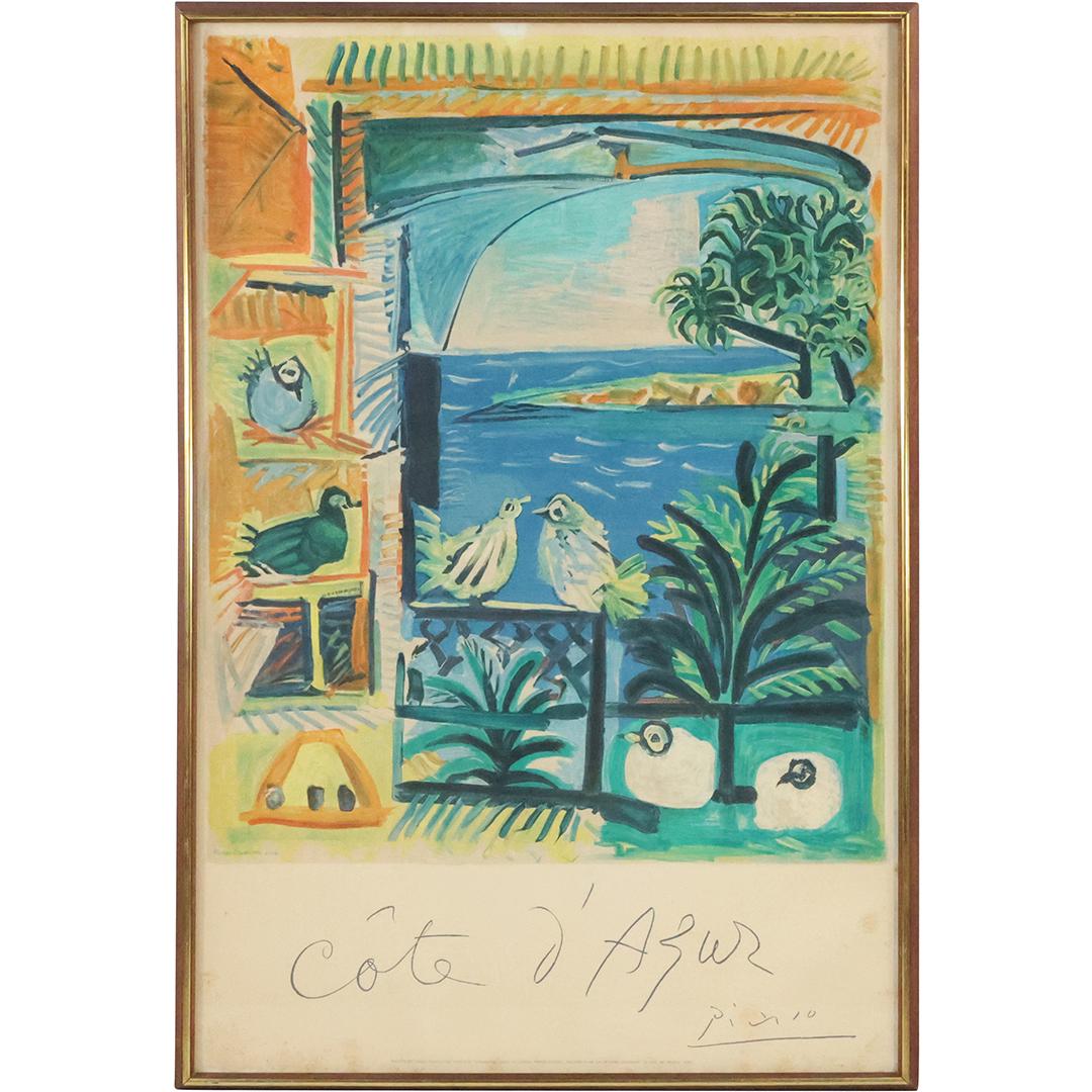 Cote D'azur Art Poster By Pablo Picasso And Henri Deschamps, Lithograph ...