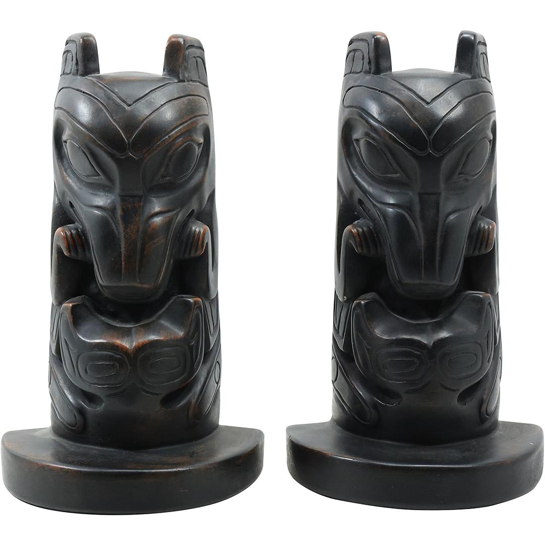Native American Bear Figure Bookends, Austin Prod,; Hard Plaster ...
