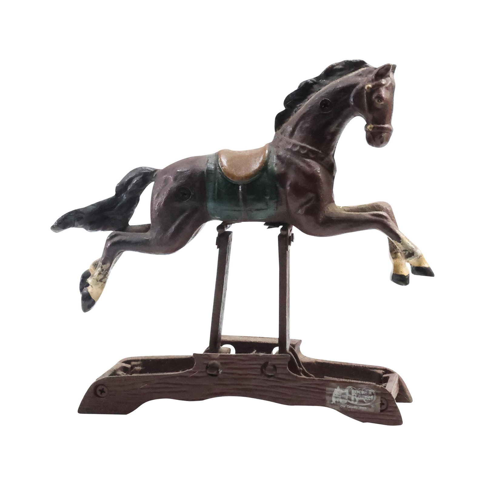 Novelty Cast Iron Rocking Horse Toy 8 Inches Height X 9 Inches Length