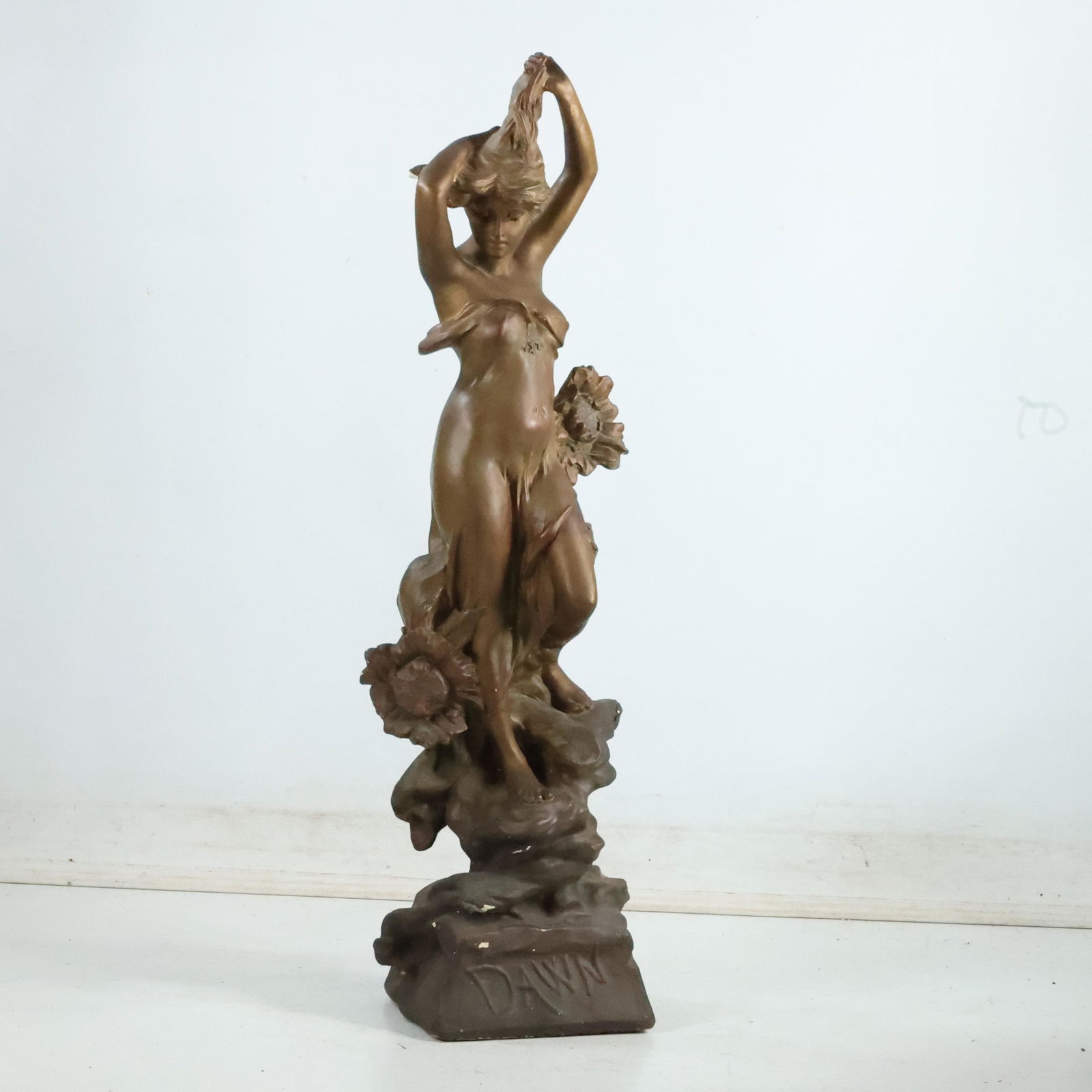 Alfred Jean Foretay 1861 1944, Art Nouveau Woman Sculpture In Hard ...