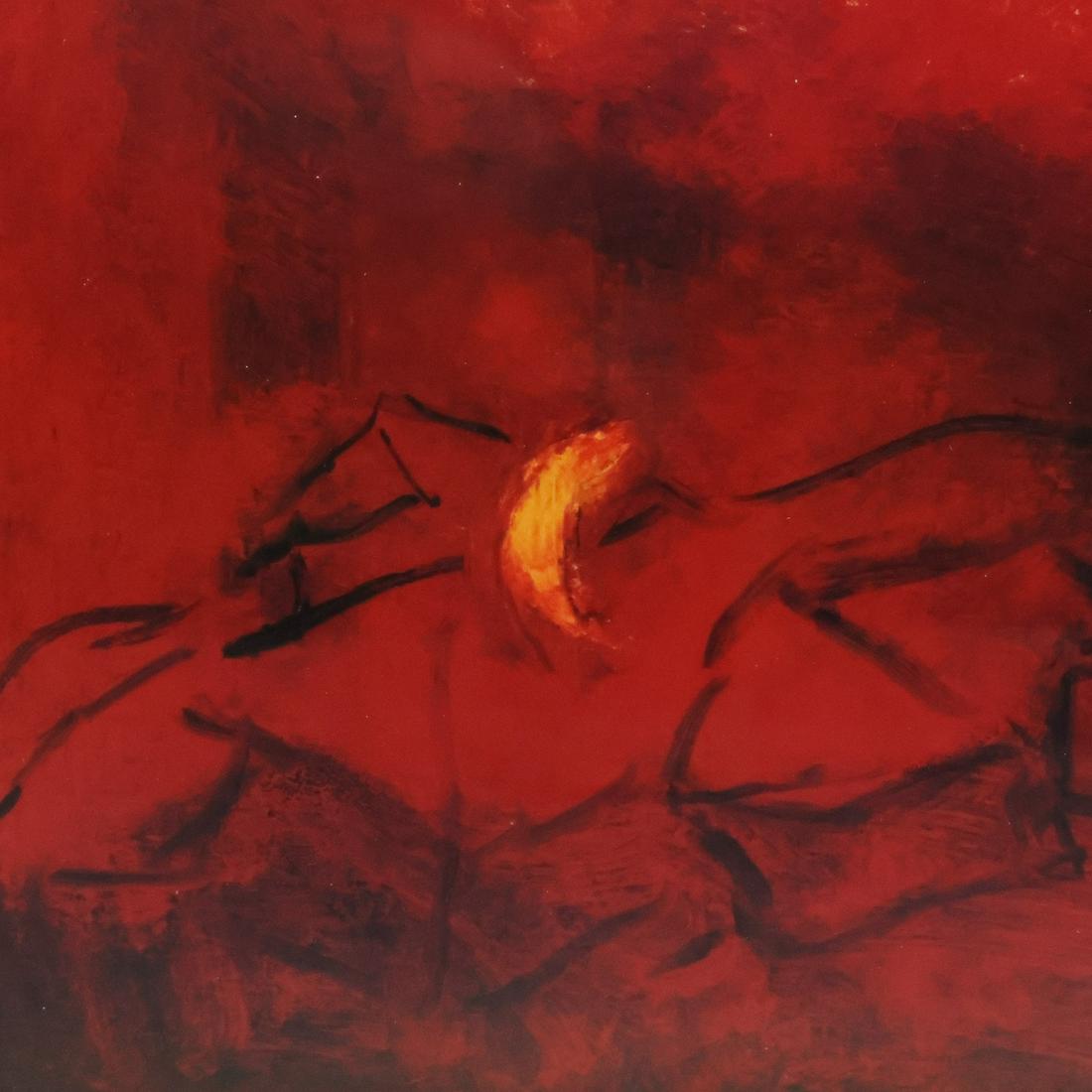 Chagall Lovers In The Red Sky
