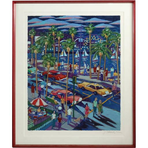 James Talmadge, "saturday Night" Serigraph #198 Edition Of 300, Framed ...