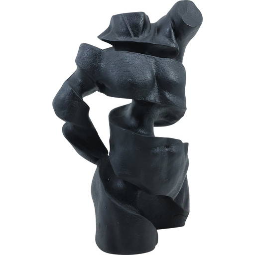 Modernism Cast Metal Abstract Torso Sculpture 13.5 Inches Height