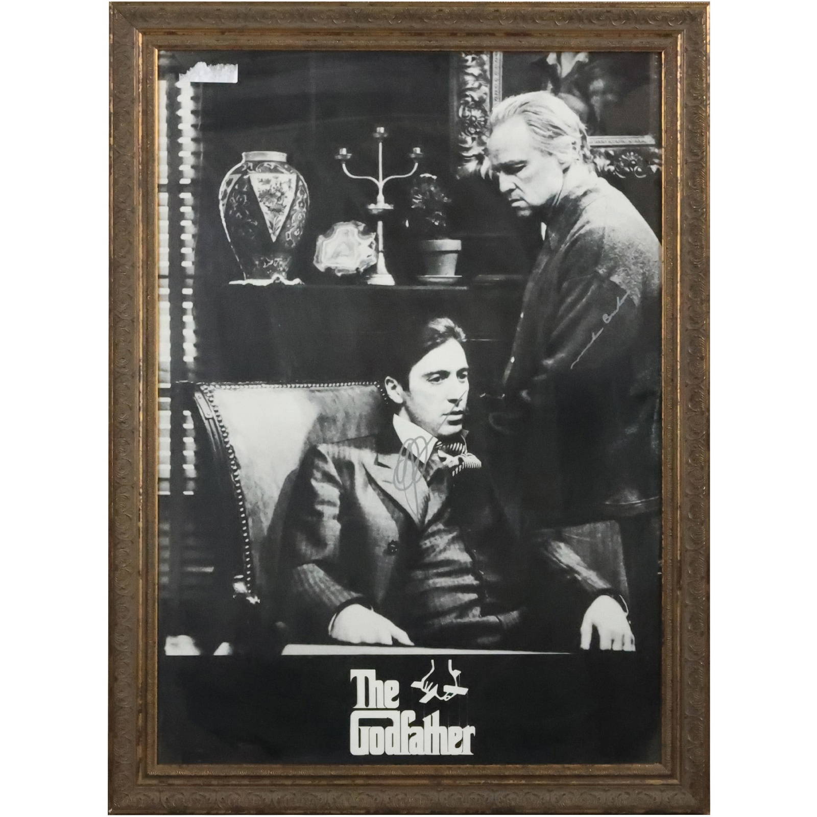 The Godfather Double Autographed Framed Poster Marlon Brando & Al ...