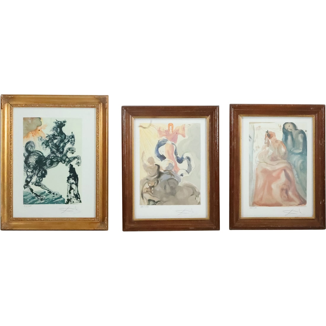 [3] Assorted Salvador Dali Lithographs Edition Of 750, All 3 Are Framed ...