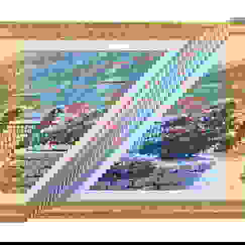 Howard Chesner Behrens 1933-2014 American, Oil Painting Garden Terrace ...