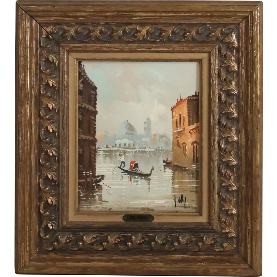 Antonio Devity, Italy, Oil On Canvas Painting Venetian Scene, Signed ...