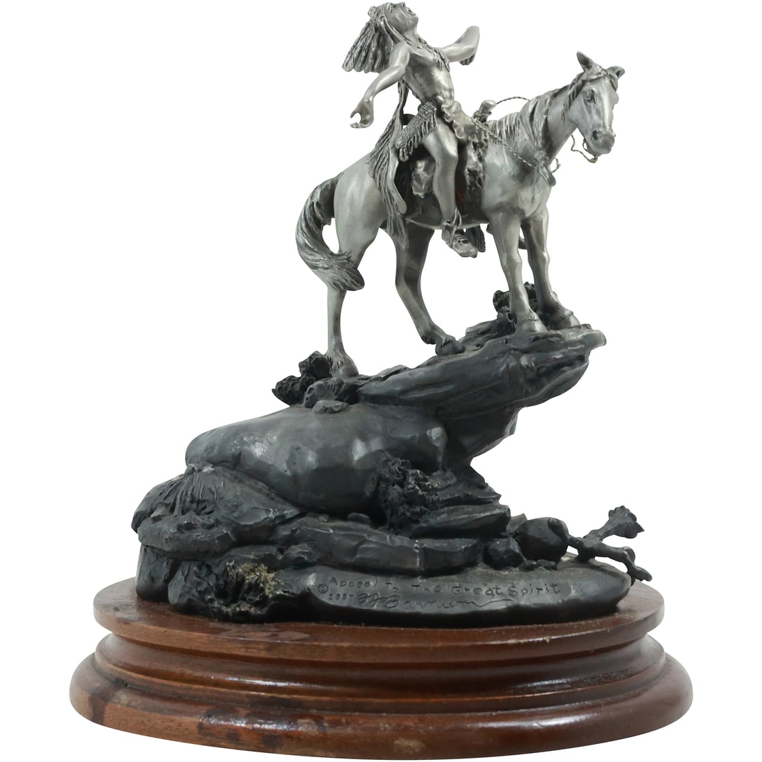 1953 Chilmark Pewter Statue "appeal To Great Spirit" Statue