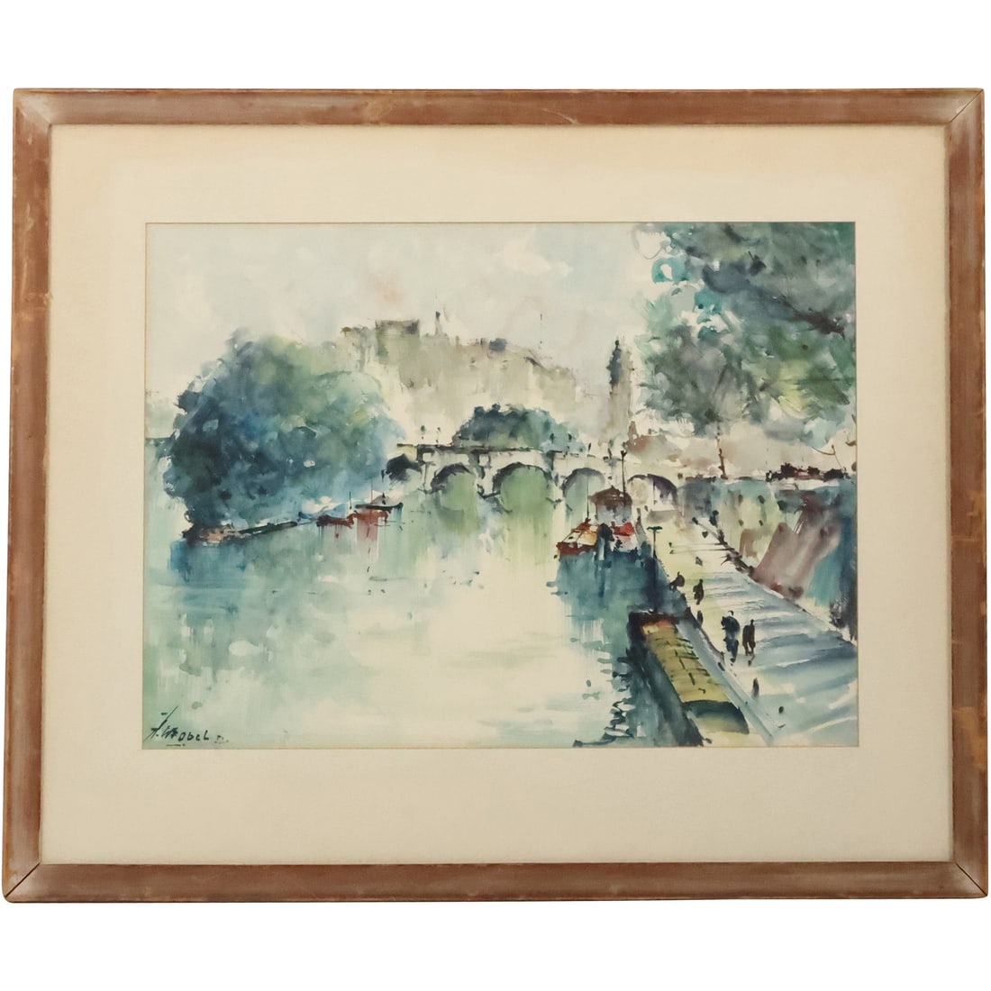 Stephane Wrobel, 1927-2007 France, Watercolor Painting, Venetian Scene ...