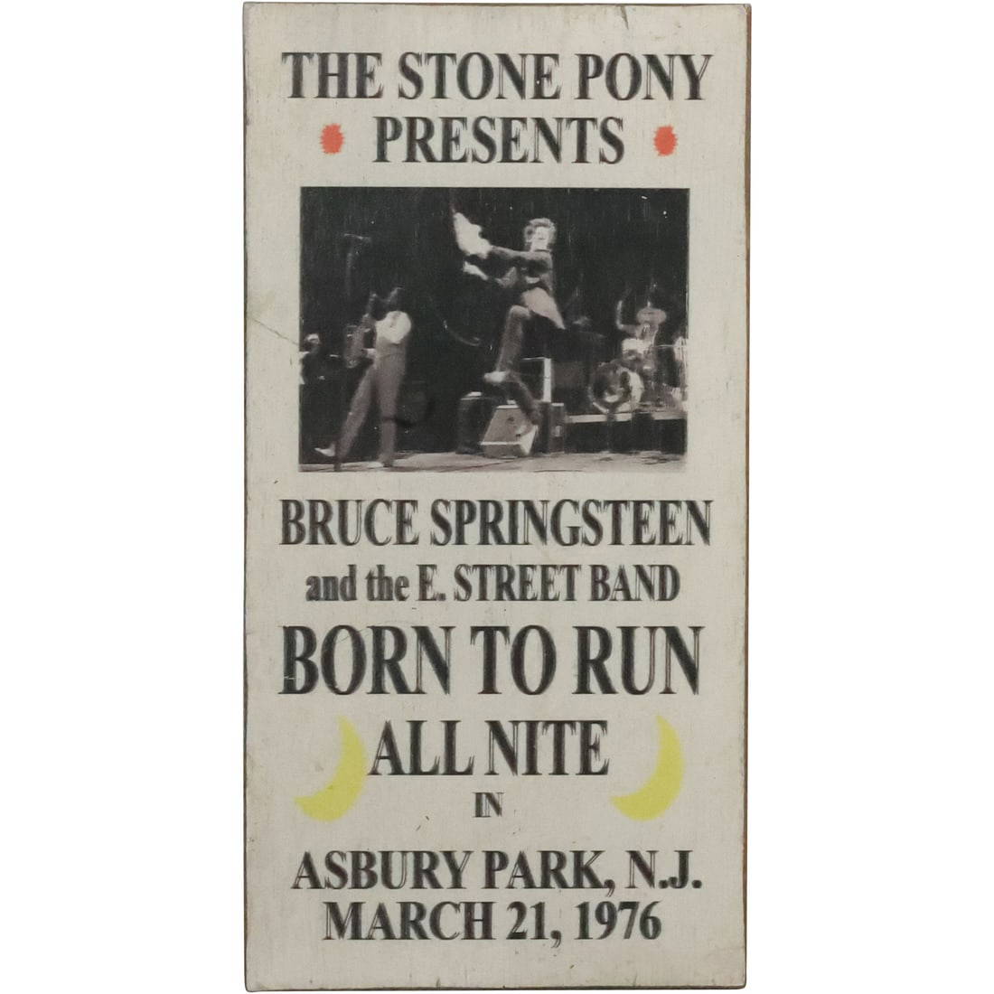 Novelty Printed Wood Sign: The Stone Pony Presents Bruce Springsteen ...
