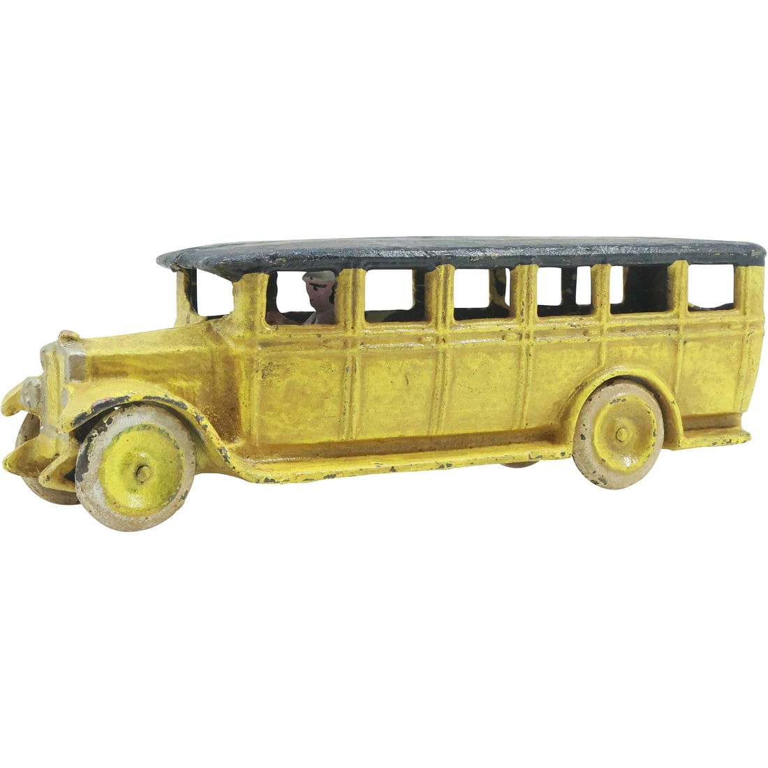 Cast Iron Ab Skoglund Yellow Toy Bus In Original Paint 3.5 In. Height X ...