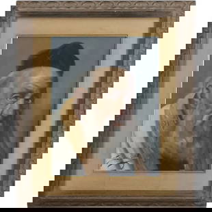 Vintage Oil Portrait Of Rabbi